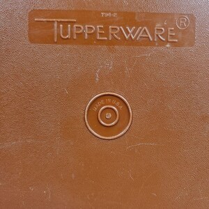 Vintage Tupperware 794-2 Bacon Deli Meat Keeper Container Paprika/sheer ...