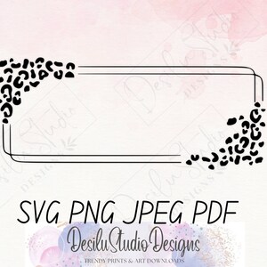 Leopard Frame Svg, Rectangle Cheetah Print Corners, Cheetah Print Png ...