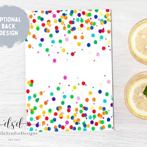 Confetti Birthday Party Invitation, Colorful Invitation, It’s Party ...