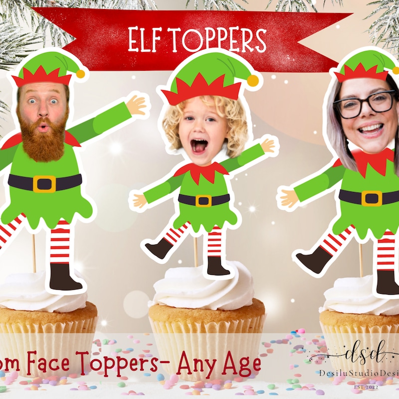 Elf Cupcake Toppers - Etsy