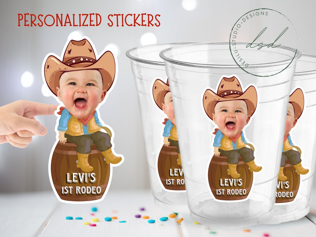 Custom Plastic Party Cups With Photo Personalized Cowboy Rodeo Custom ...