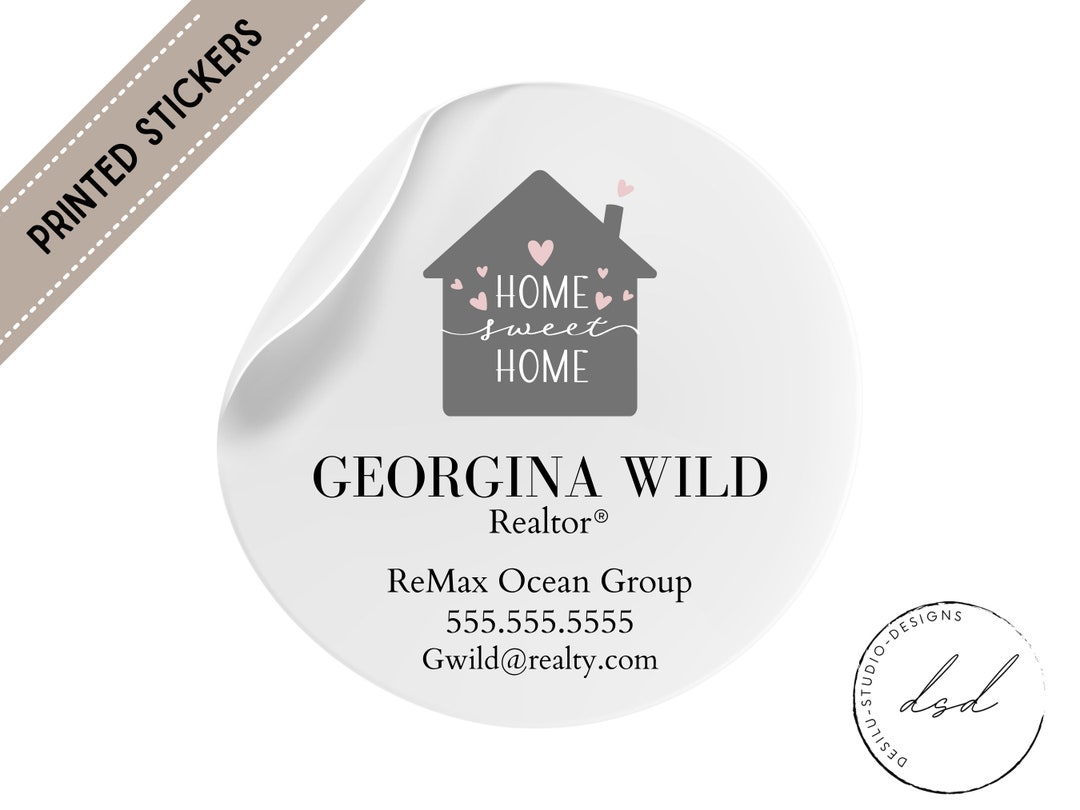 Personalized Labels for Realtor Open House 24 Custom Stickers for ...