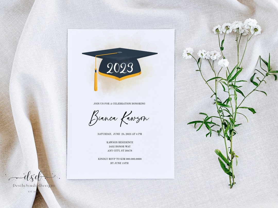 Editable Graduation Party Invitation Template, Printable Graduation ...