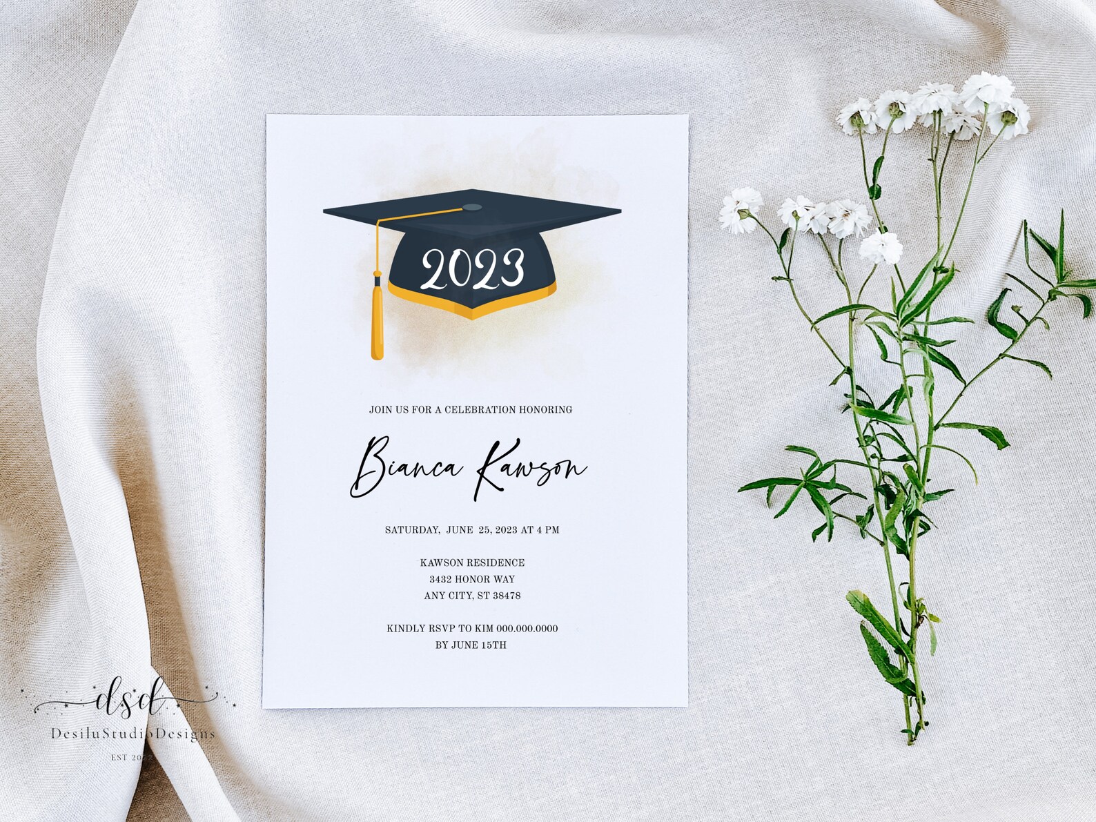 Editable Graduation Party Invitation Template Printable - Etsy