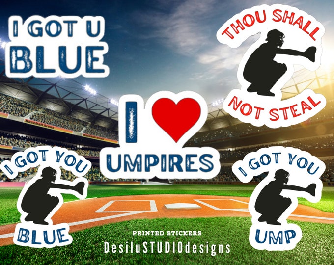 I Love Umpires Sticker, Catcher's Mask, Helmet Sticker, Umpire Sticker ...