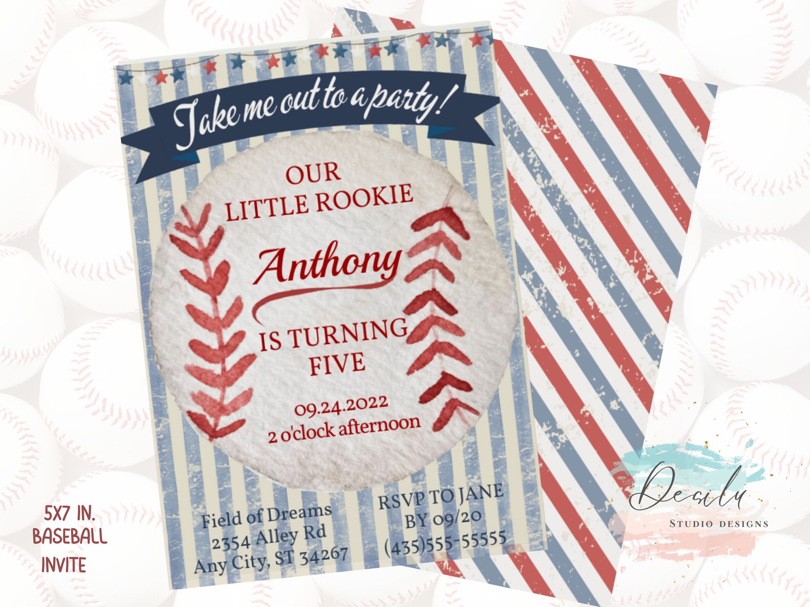 Baseball Themed Birthday Invitation Editable Sports Invite - Etsy