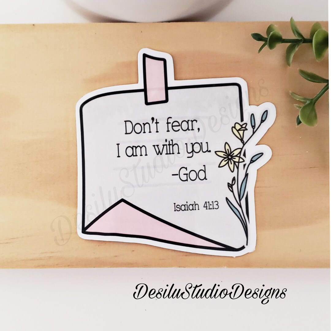 Don't Fear Sticker, Jesus Sticker, Isaiah 41:13, Christian Bible ...