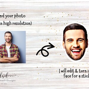 Personalized Face Stick, Wedding Missing Persons, Face on a Stick Prop ...