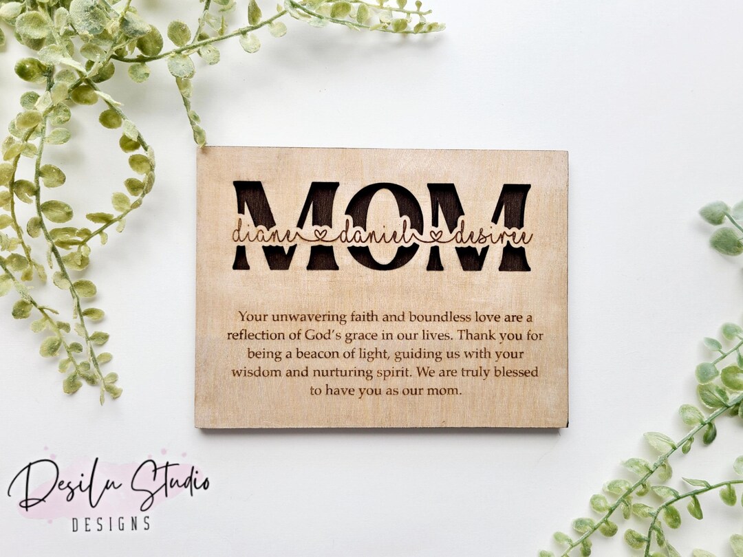 Mom Sign | Mom Sign With Kids Names | Mothers Day Gift | Personalized ...