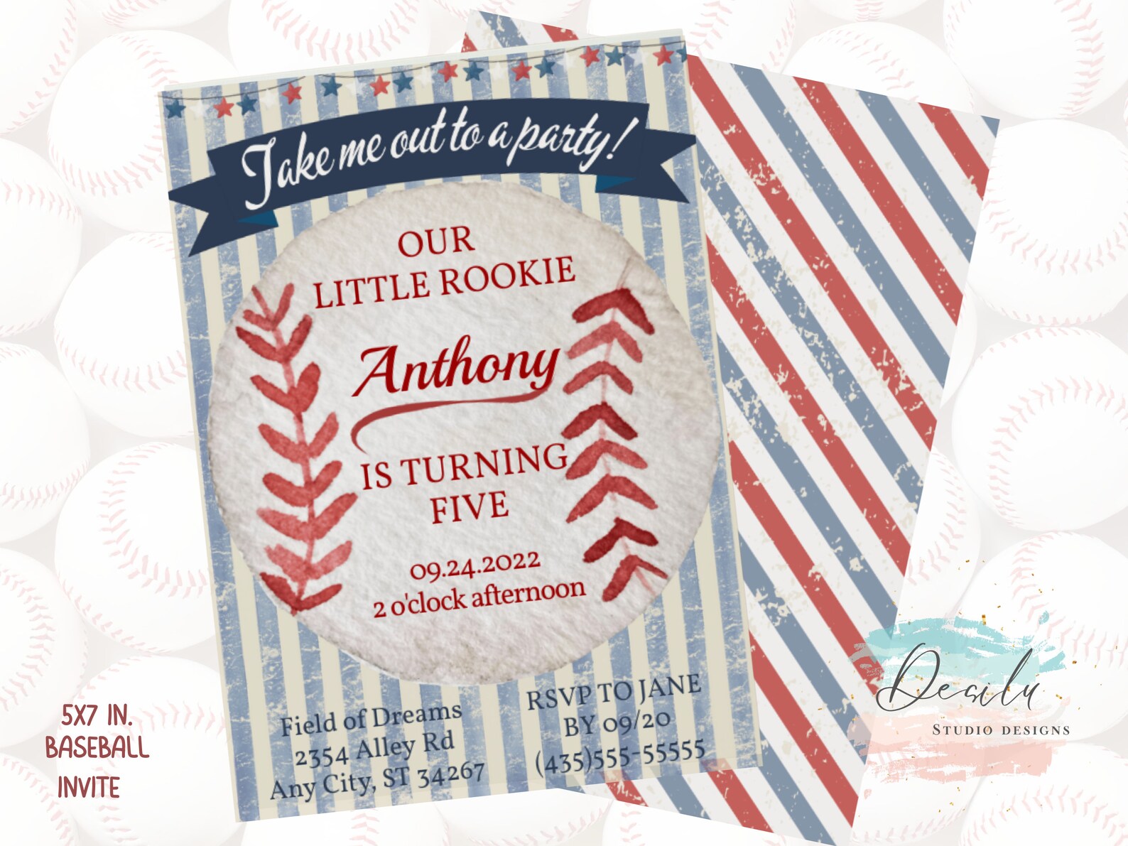 Baseball Themed Birthday Invitation | Editable Sports Invite | Ball ...