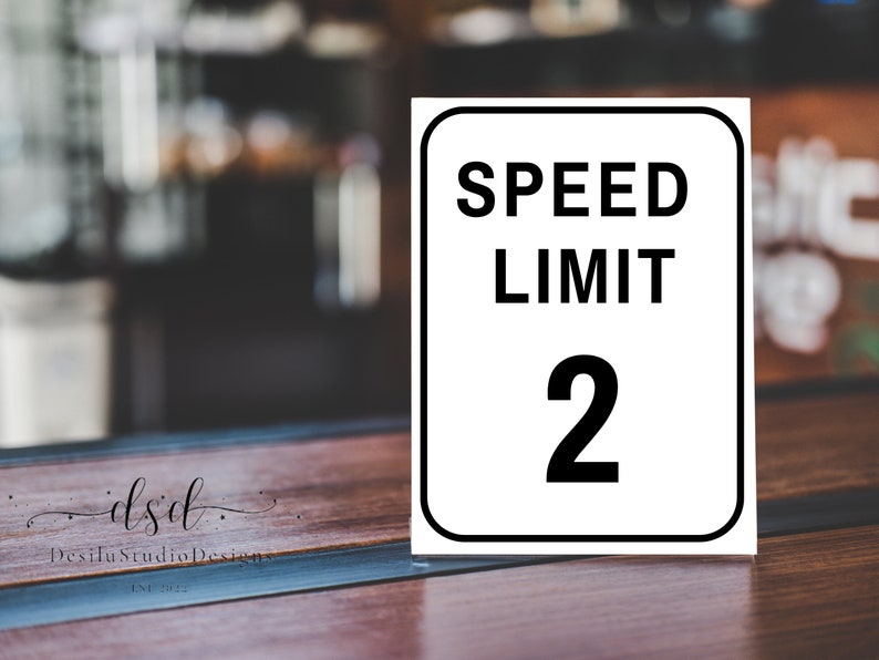 Speed Limit Sign Editable Race Car Birthday Party Sign - Etsy