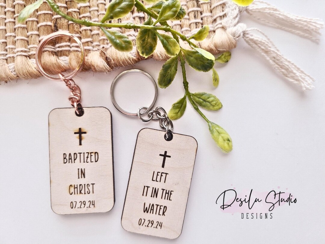 Christian Keychains, Left It in the Water Keychain, Baptism Gifts ...