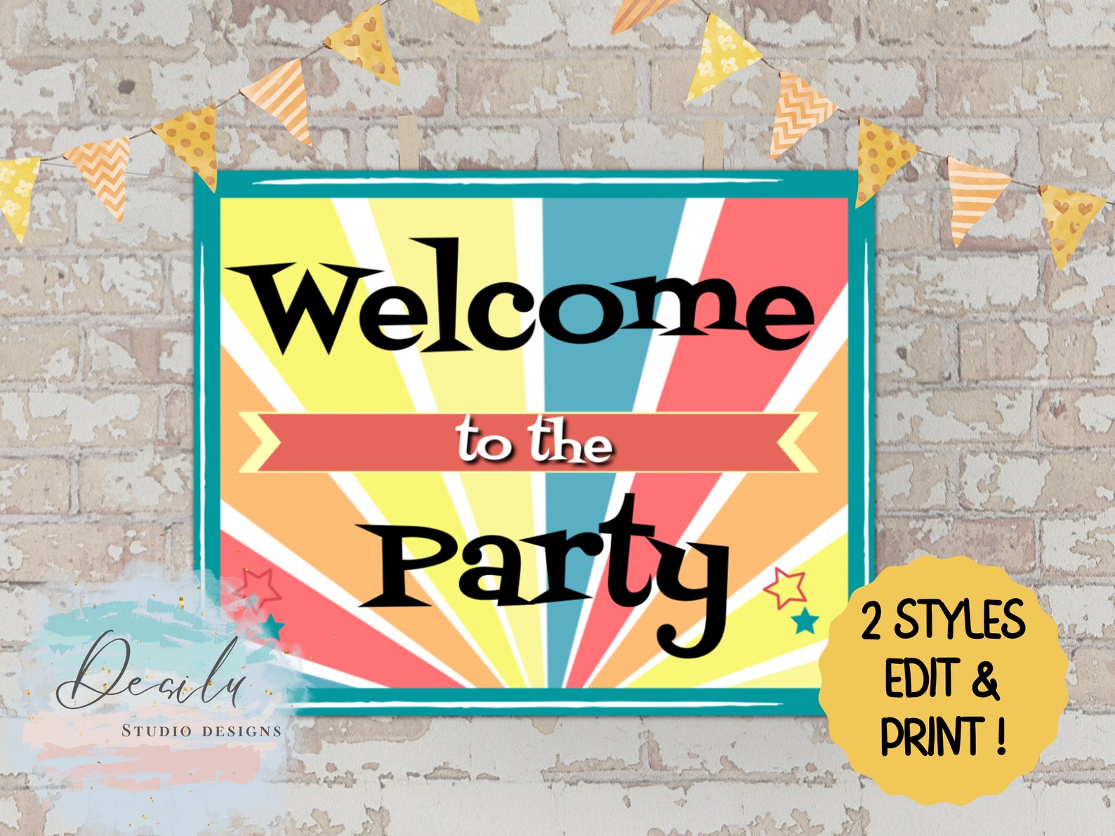 Carnival Editable Retro Party Sign Printable Circus Fun Sign Circus ...