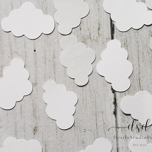 White Cloud Confetti, Shimmer White Cloud Confetti, Cloud Table Scatter, White Cloud Die Cuts ...