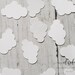 White Cloud Confetti, Shimmer White Cloud Confetti, Cloud Table Scatter, White Cloud Die Cuts ...
