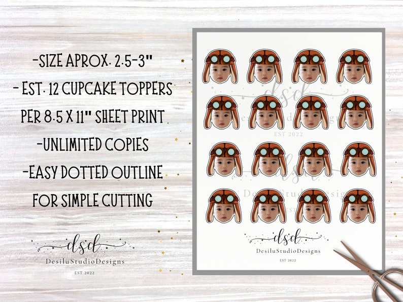 Custom Pilot Birthday Cupcake Toppers | Aviator Theme (digital File) - Etsy
