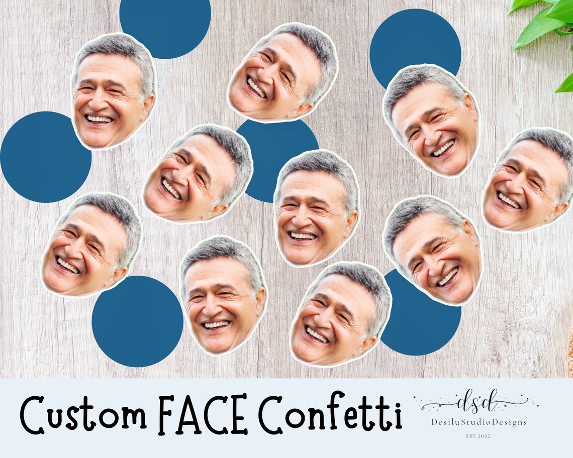 Custom Face Confetti Face Party Decor Face Confetti Bachelorette ...