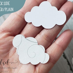 White Cloud Confetti, Shimmer White Cloud Confetti, Cloud Table Scatter, White Cloud Die Cuts ...