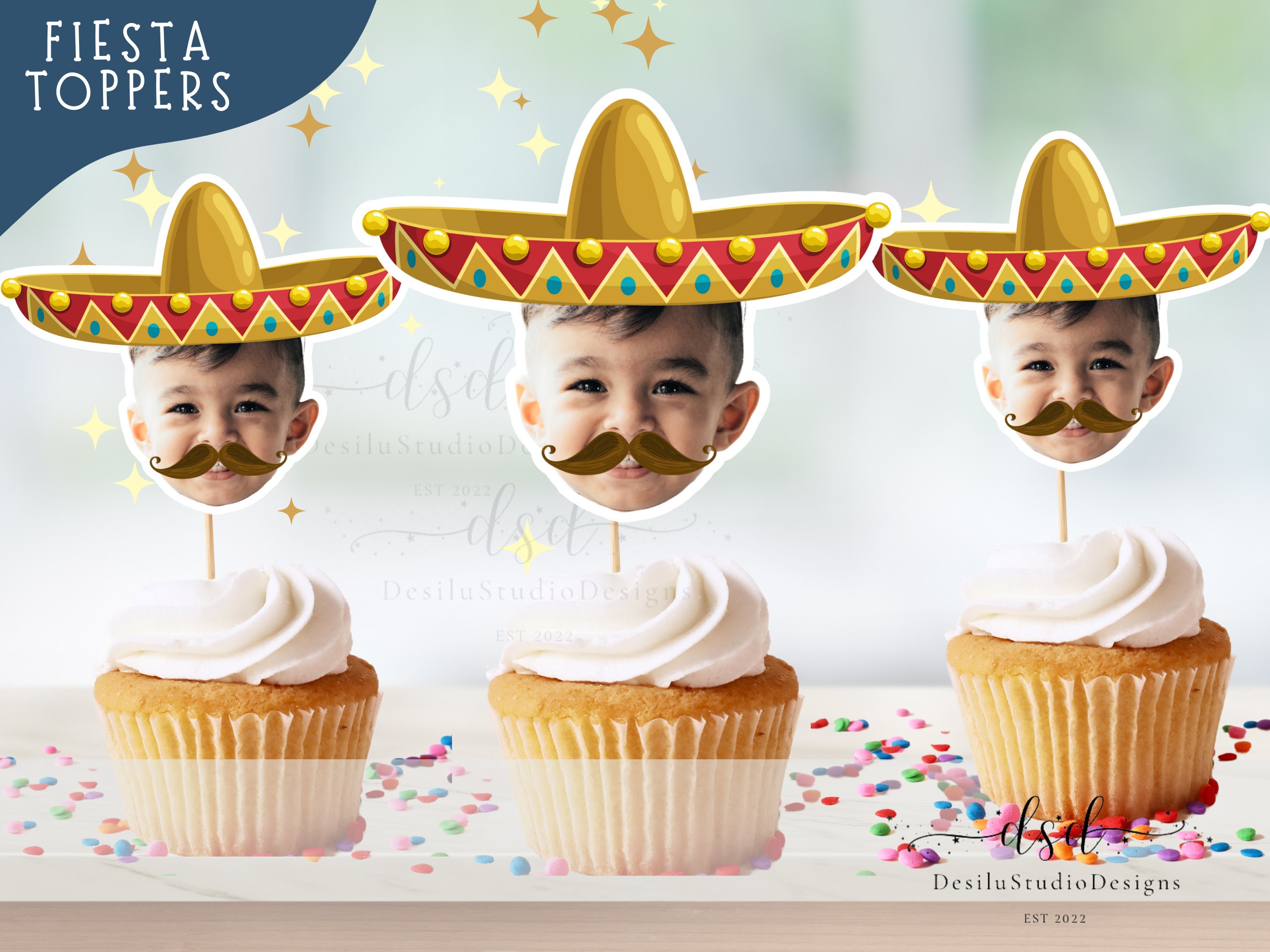 Sombrero Cupcake Toppers