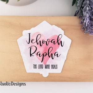 Jehovah Rapha the Lord Who Heals Sticker, Christian Bible Stickers ...