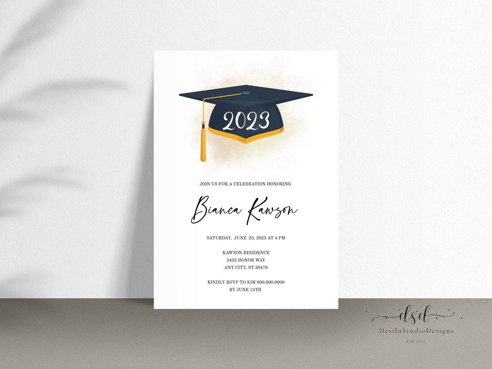 Editable Graduation Party Invitation Template Printable - Etsy