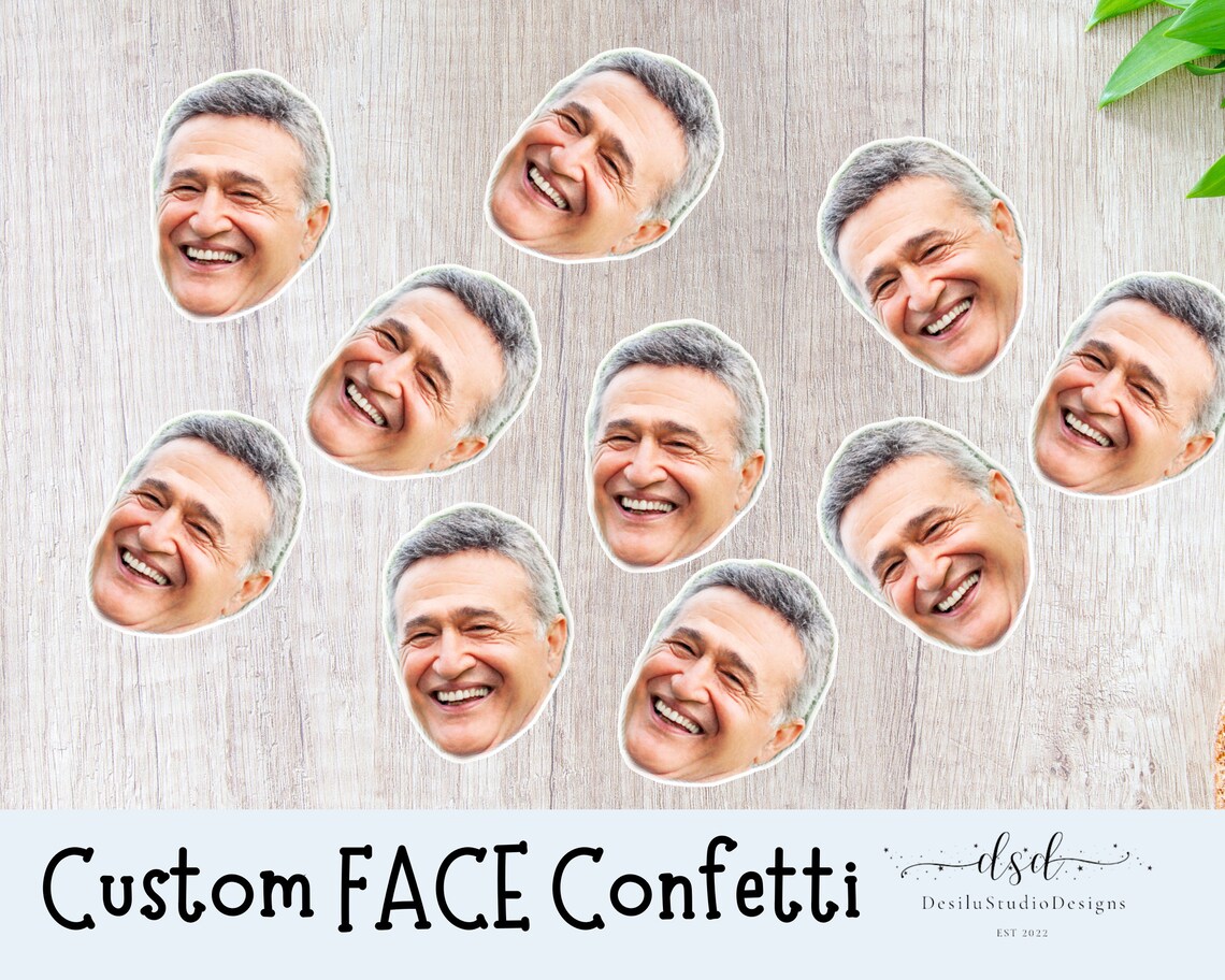 Custom Face Confetti Face Party Decor Face Confetti Bachelorette ...