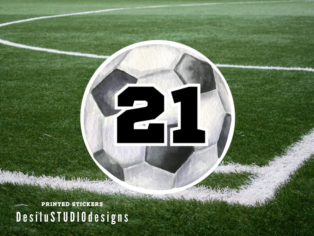 Personalized Number Soccer Sticker, Custom Number Sticker, Soccer Team ...
