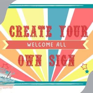 Carnival Editable Retro Party Sign | Printable Circus Fun Sign | Circus ...