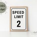 Speed Limit Sign Editable Race Car Birthday Party Sign - Etsy