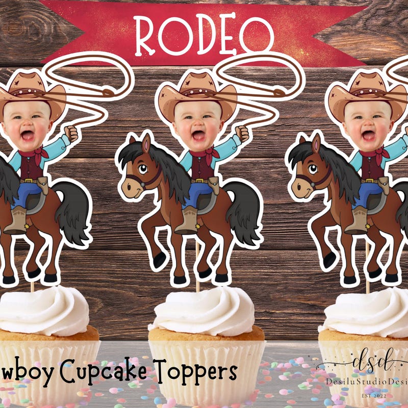 First Rodeo Themed Cake Topper - Etsy