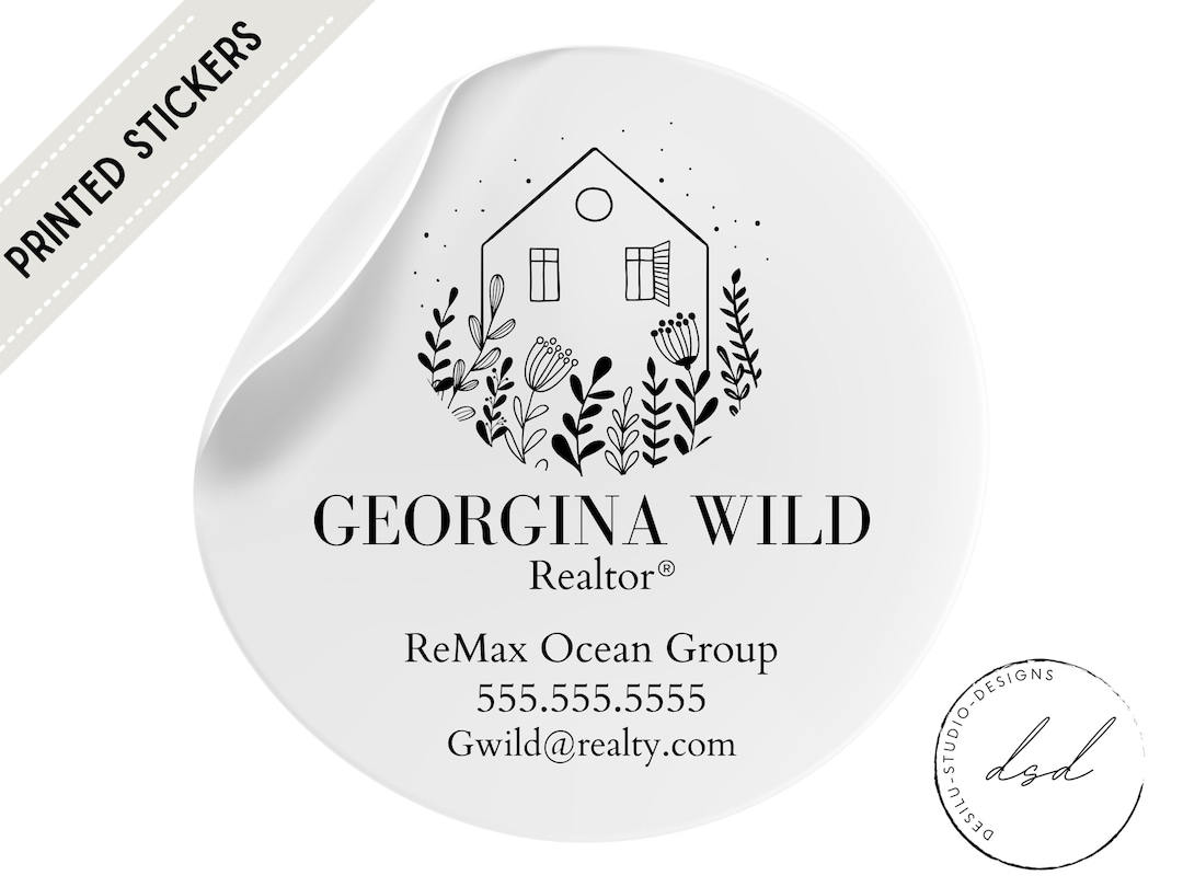 Personalized Labels for Realtor Open House 20 Custom Stickers for ...