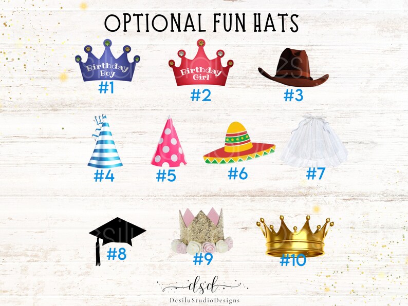 Cupcake Toppers, Face Cupcakes, Birthday Hat, Any Hat DIY Cupcake Face ...