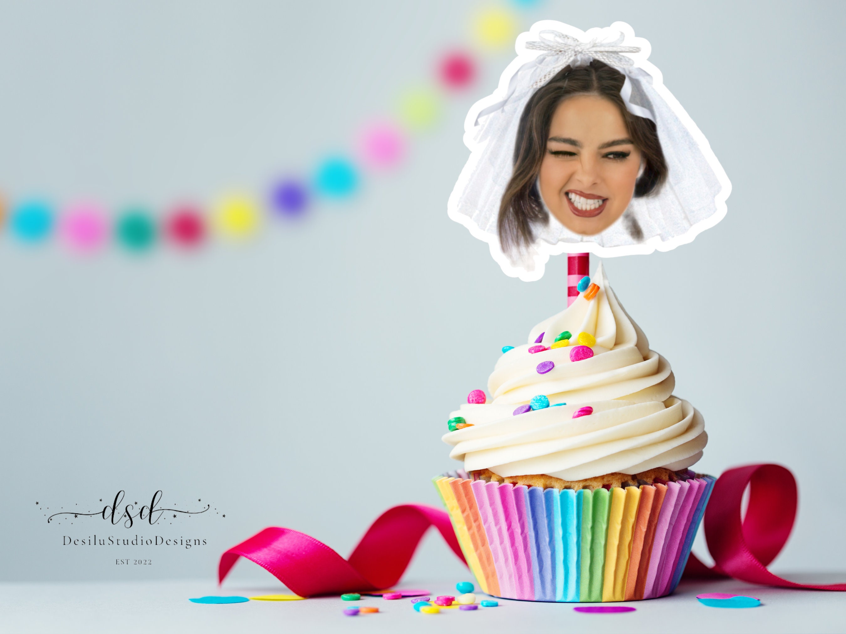 Bride to Be Cupcake Toppers Wedding Shower Veil DIY Cupcake - Etsy