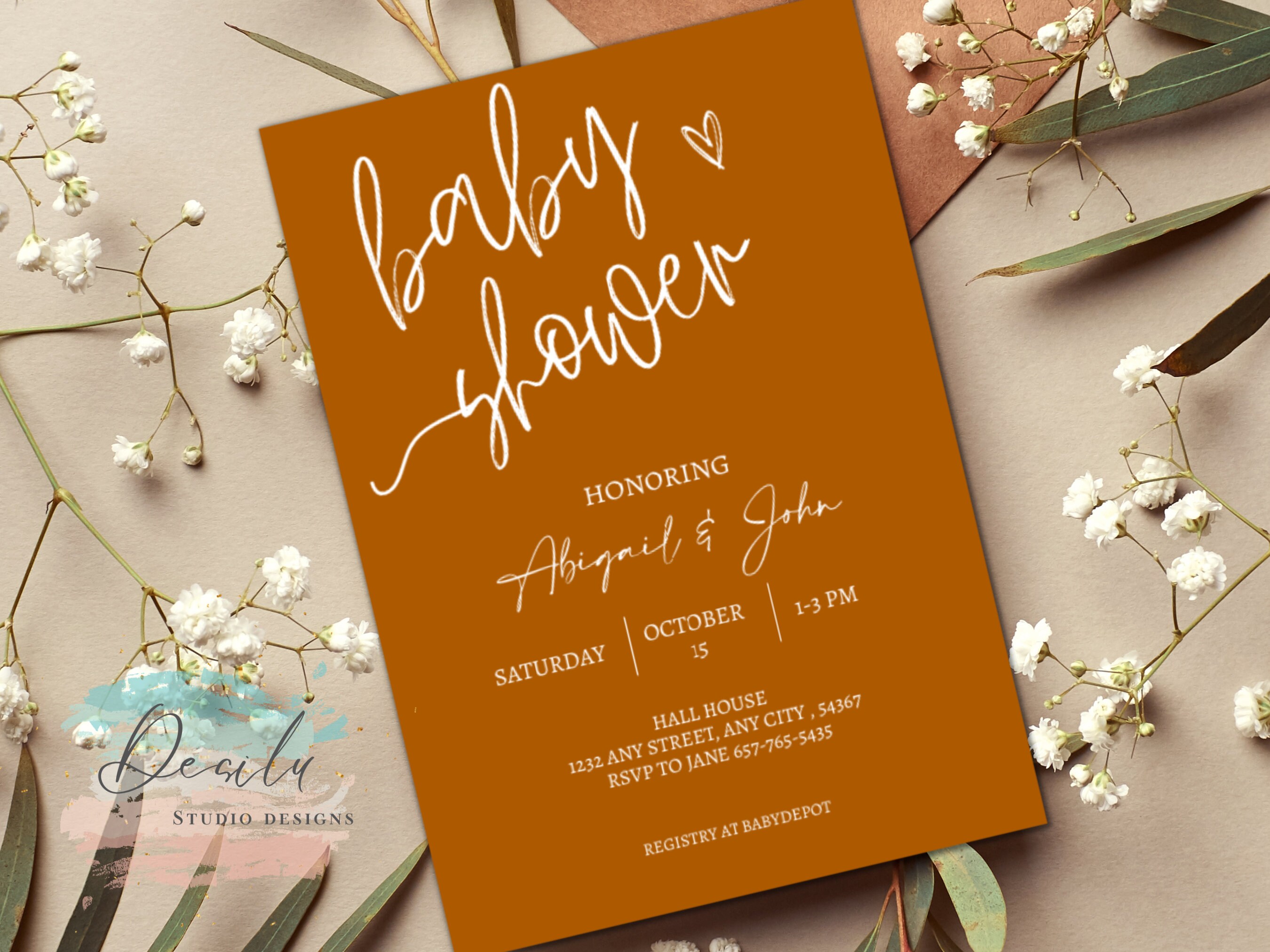 Baby Shower Handwritten Script Invitation Template Baby - Etsy