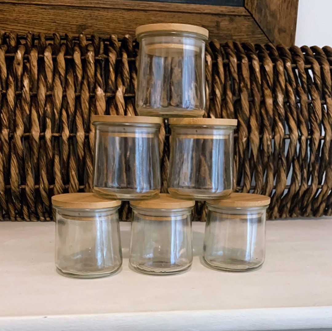Set of 6 Empty Oui Yogurt Jars With LIDS. Use for Candles, Herbs ...