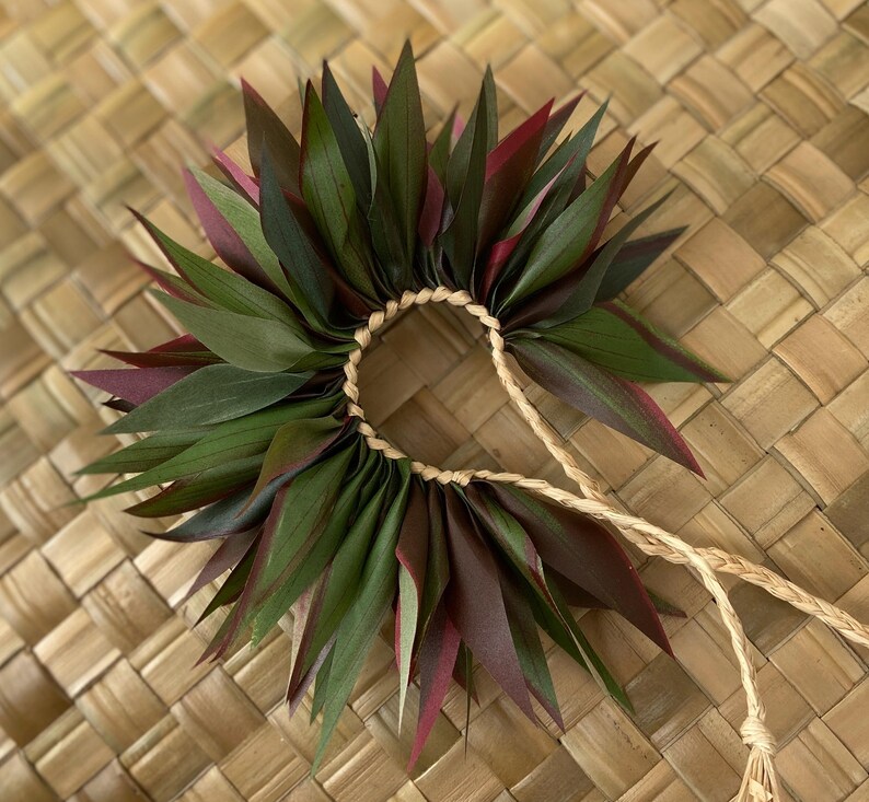 Silk Ti Leaf Hair Bun Wrap: Polynesian Hula Dance Haku - Etsy
