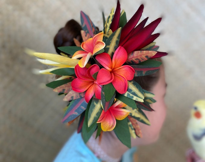 Royal Polynesian Hair Clip Tahitian Headdress Costume for Aparima ...