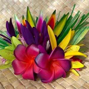 Polynesian Plumeria Hair Clip Tahitian Headdress Costume for Aparima ...