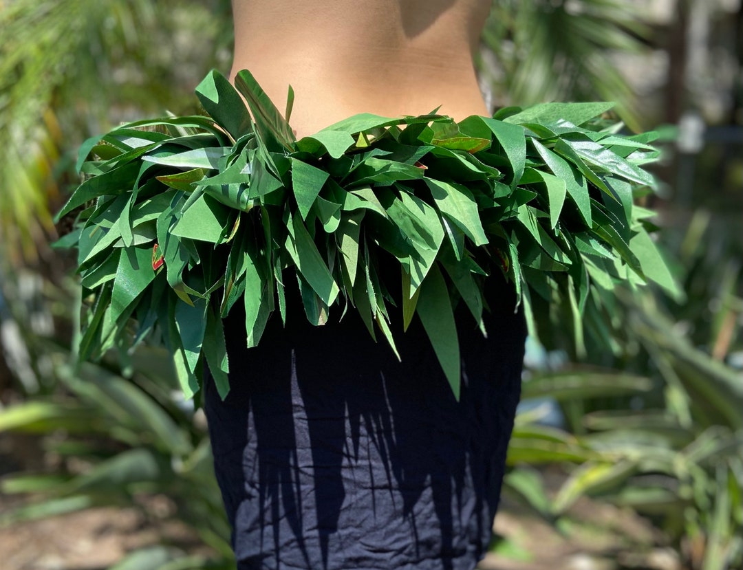 Silk Ti Leaf Hip Hei, Braided Hula Skirt, Polynesian Dance - Etsy