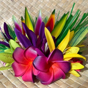 Polynesian Plumeria Hair Clip Tahitian Headdress Costume for Aparima ...