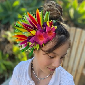 Polynesian Plumeria Hair Clip Tahitian Headdress Costume for Aparima ...