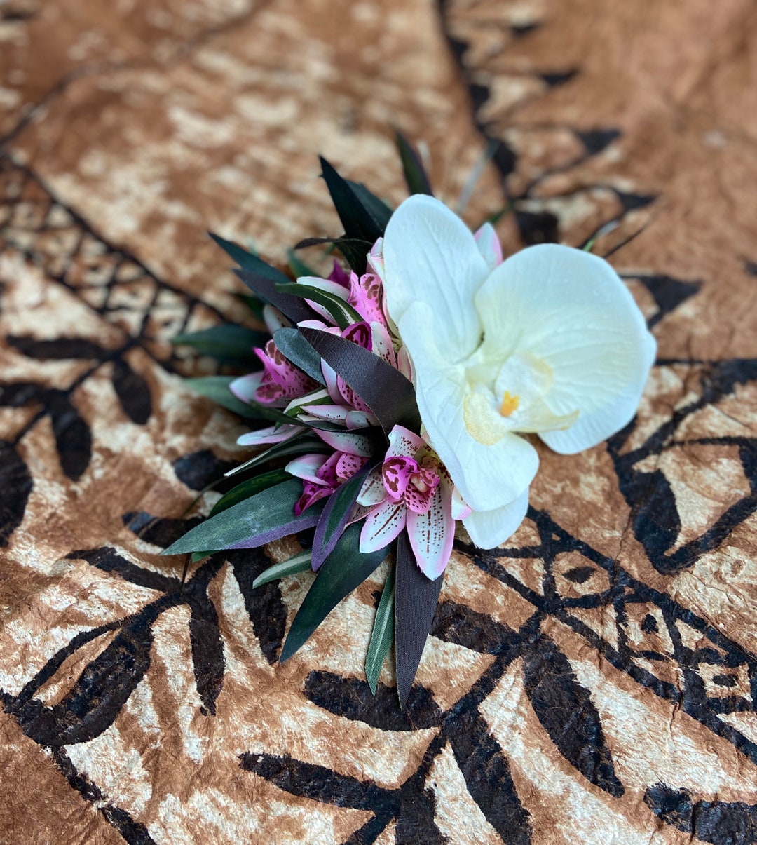 Hawaiian Flower Hair Clip Tahitian Costume Accessories Orchids ...