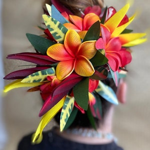 Royal Polynesian Hair Clip Tahitian Headdress Costume for Aparima ...