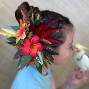 Royal Polynesian Hair Clip Tahitian Headdress Costume for Aparima ...