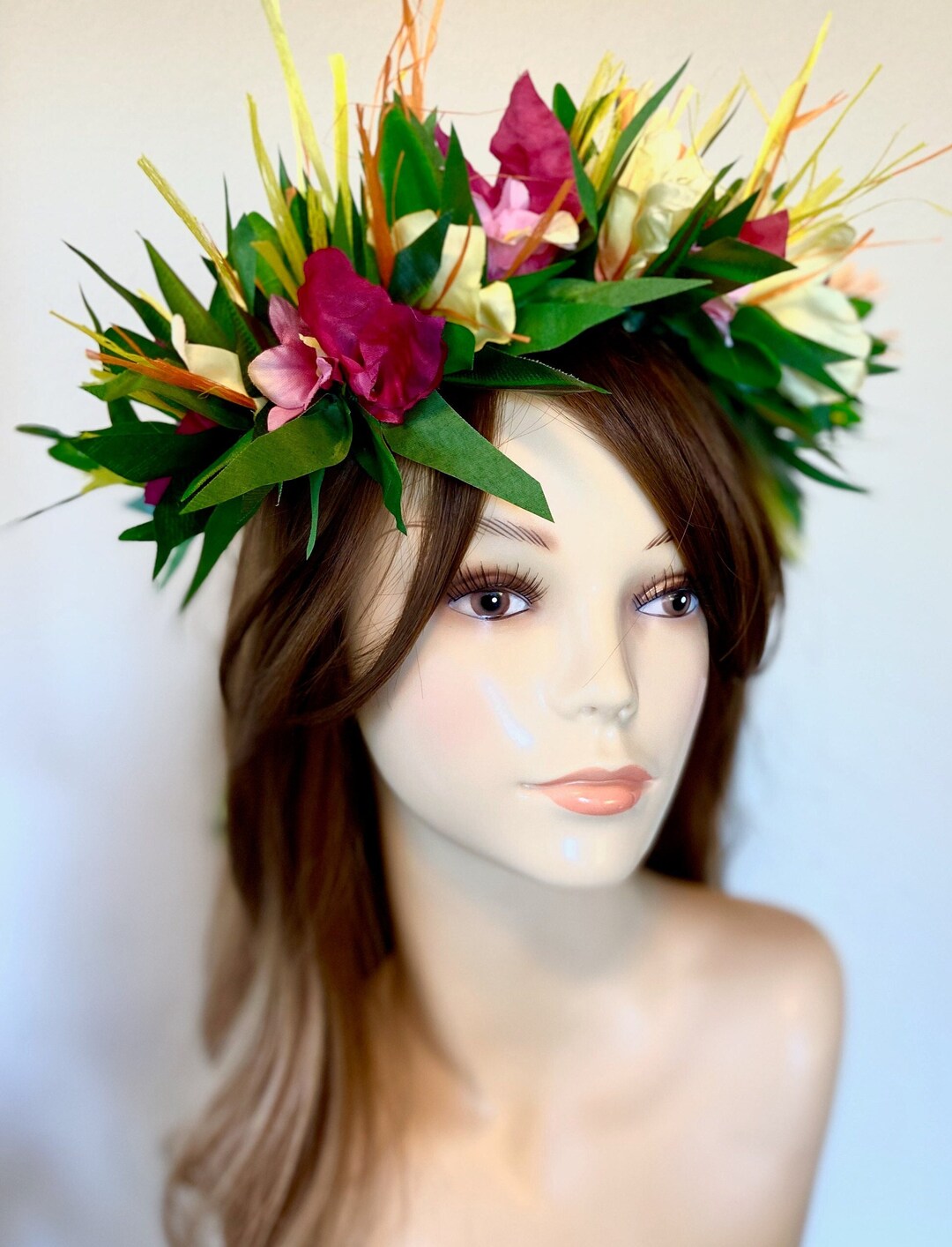 Lei Po'o Premium Hawaiian Flower Crown Wīlī Style Haku Lei - Etsy