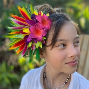 Polynesian Plumeria Hair Clip Tahitian Headdress Costume for Aparima ...