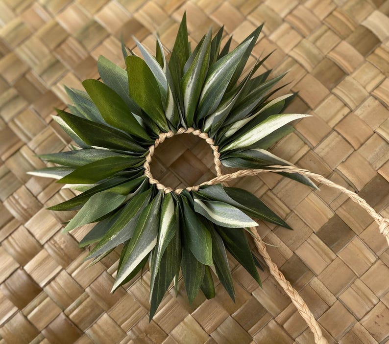Silk Ti Leaf Hair Bun Wrap: Polynesian Hula Dance Haku - Etsy