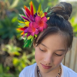 Polynesian Plumeria Hair Clip Tahitian Headdress Costume for Aparima ...