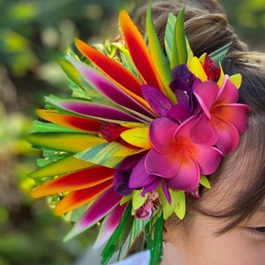 Polynesian Plumeria Hair Clip Tahitian Headdress Costume for Aparima ...