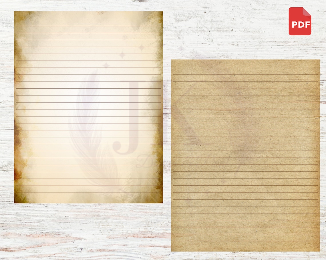 Printable Lines Journal Pages A4 and US Letter, Printable Lined Journal ...